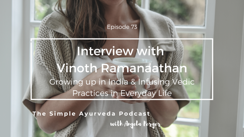 Episode 73: Interview with Vinoth Ramanaathan - Simple Ayurveda